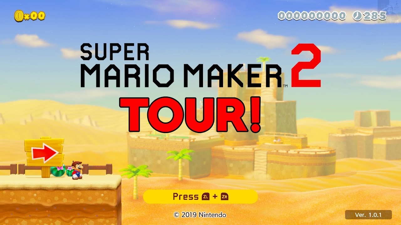 Super Mario Maker 2 TOUR! (Menus, Mii Maker, Settings & More) - YouTube