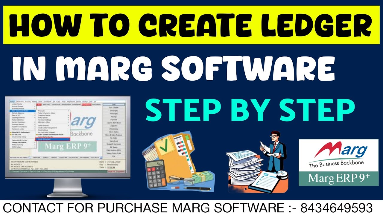 How To Create Ledger in Marg Software - YouTube