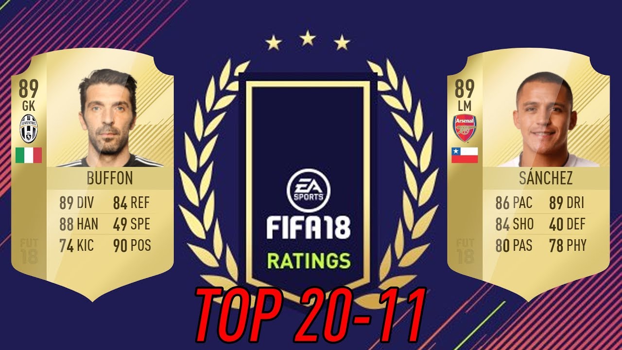 89 BUFFON A 89 SÁNCHEZ! 😱 20-11 FIFA 18 RATINGS - YouTube