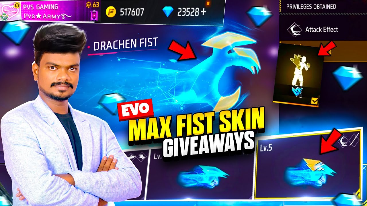 🔥 How To Get Free EVO FIST SKIN ? Tamilnadu 1st Time In Free Fire ...