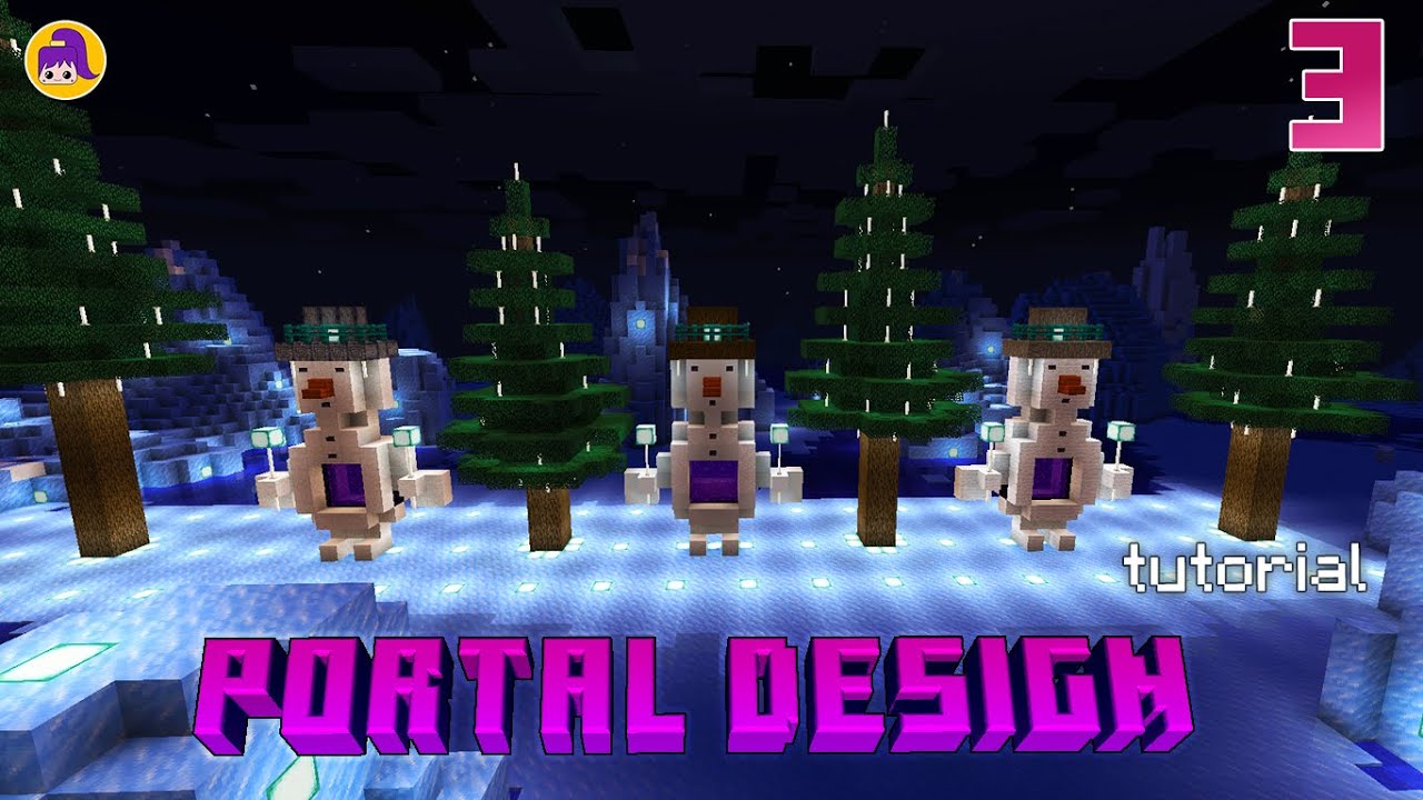How to Build Nether Portal "Snowman" - Minecraft tutorial - YouTube