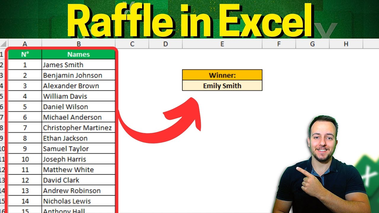 How To Make A Raffle In Excel How To Draw A Name From A List Randomly How To Make A Raffle In Excel How To Draw A Name From A List Randomly