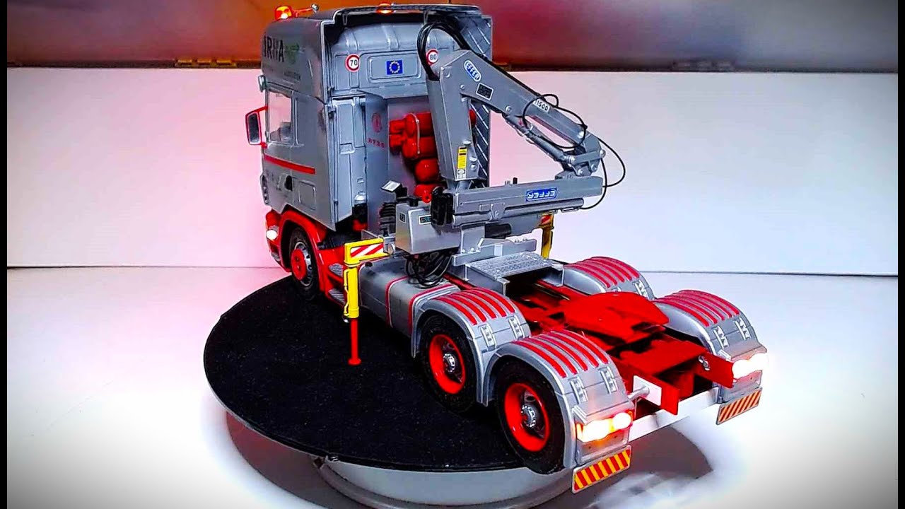 My very first SCANIA R730 V8 build twin axel custom - YouTube