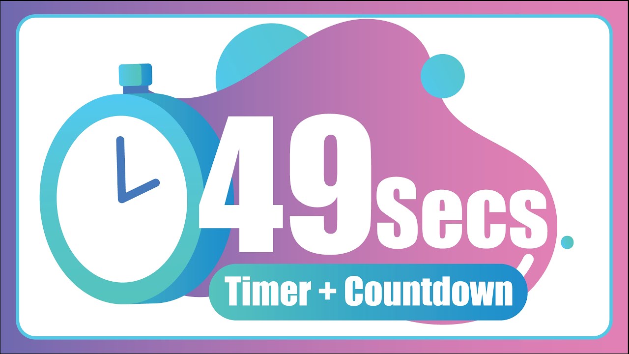 49 Seconds countdown Timer ⏱ with Alarm 🚨 (The Moments) - YouTube