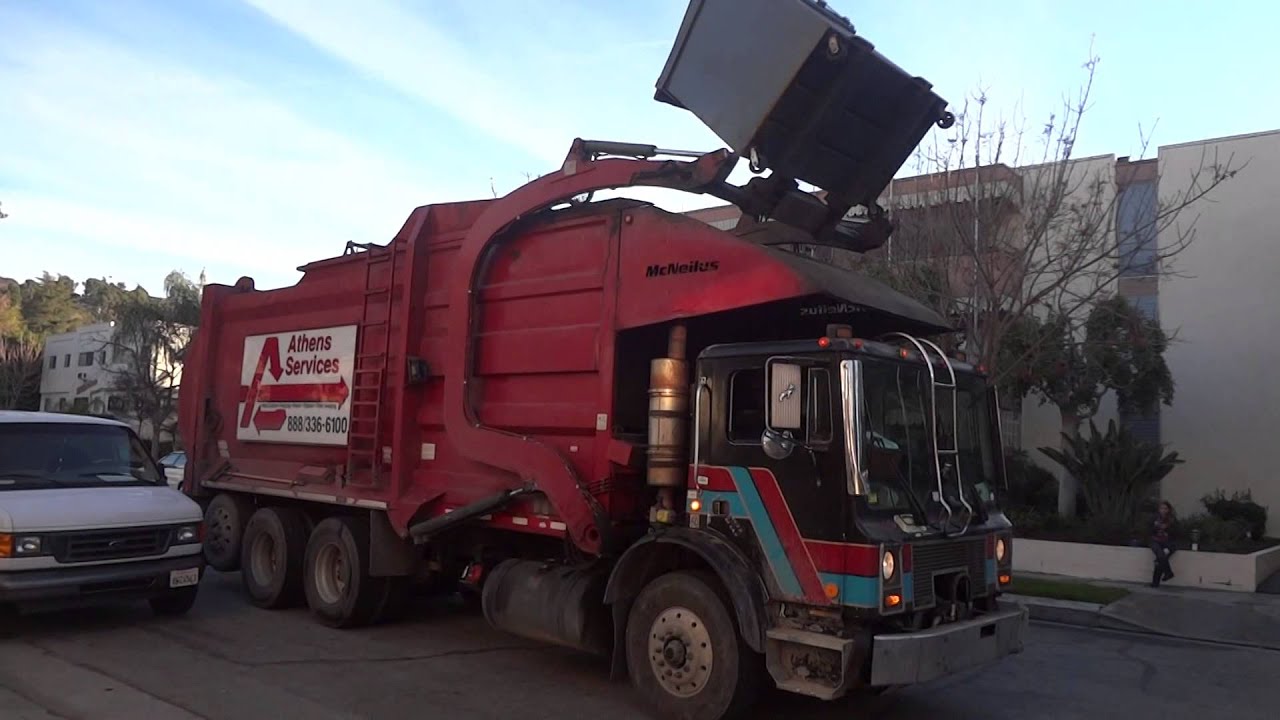 Athens Services (Foothill Waste) Mack MR McNeilus Pacific FL - YouTube