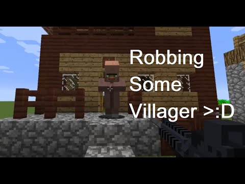 Robbing some villager in minecraft! - YouTube