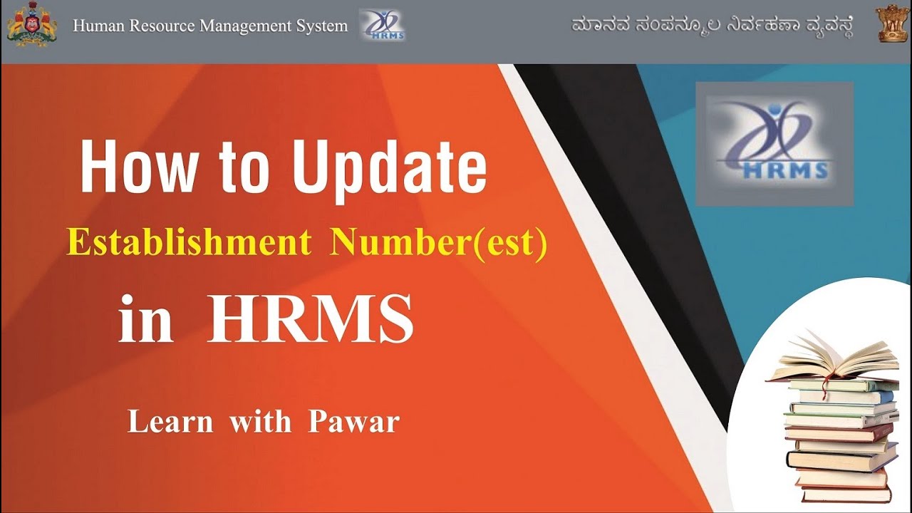 How to update Establishment number(EST) in HRMS? - YouTube