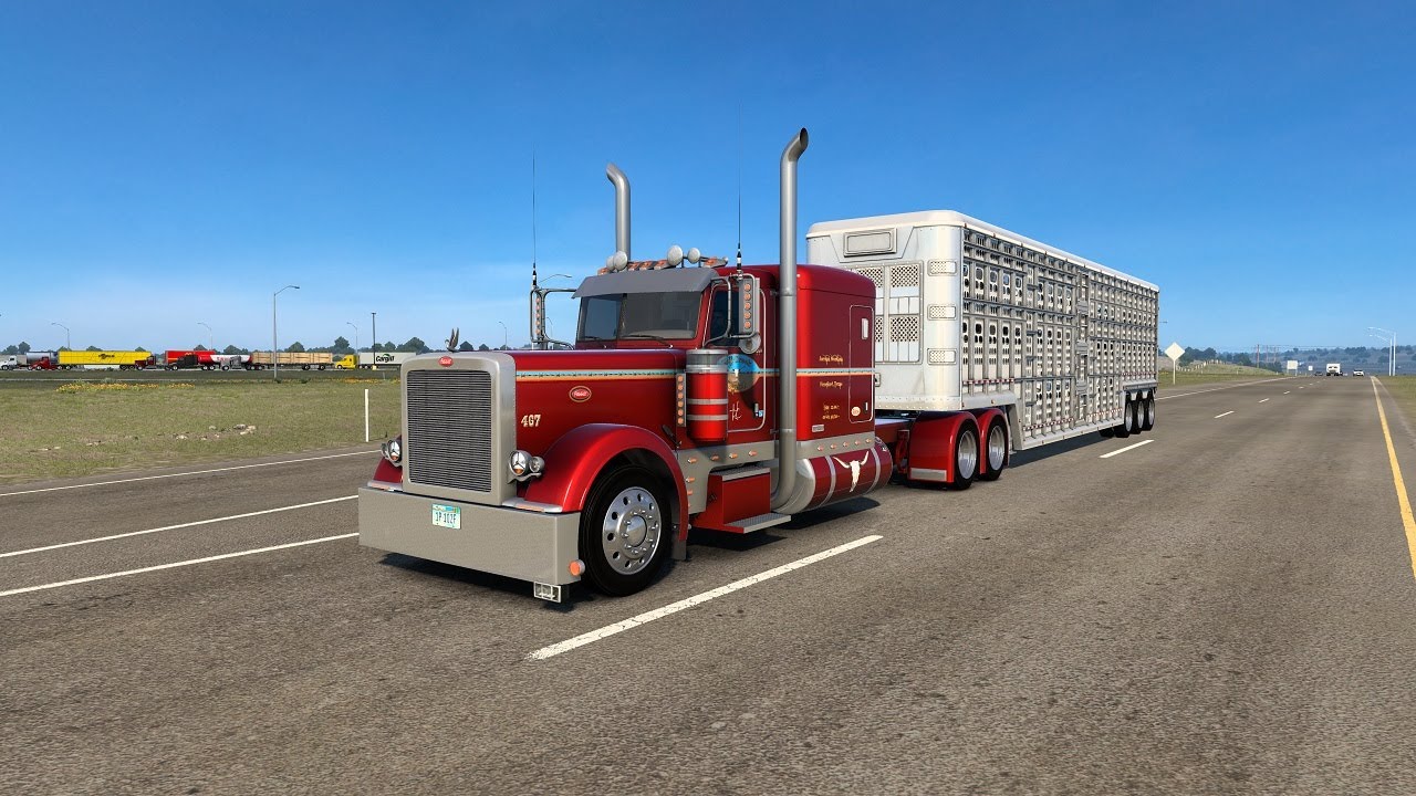 ATS Cattle Haul Amarillo to Ft Worth with Jon Ruda's 389 - YouTube