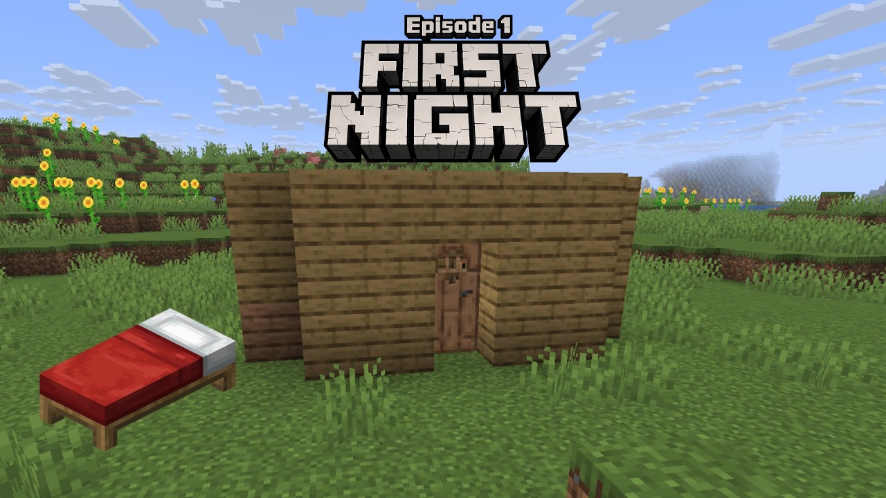Minecraft Survival Walkthrough - Ep 1 - First Night - YouTube