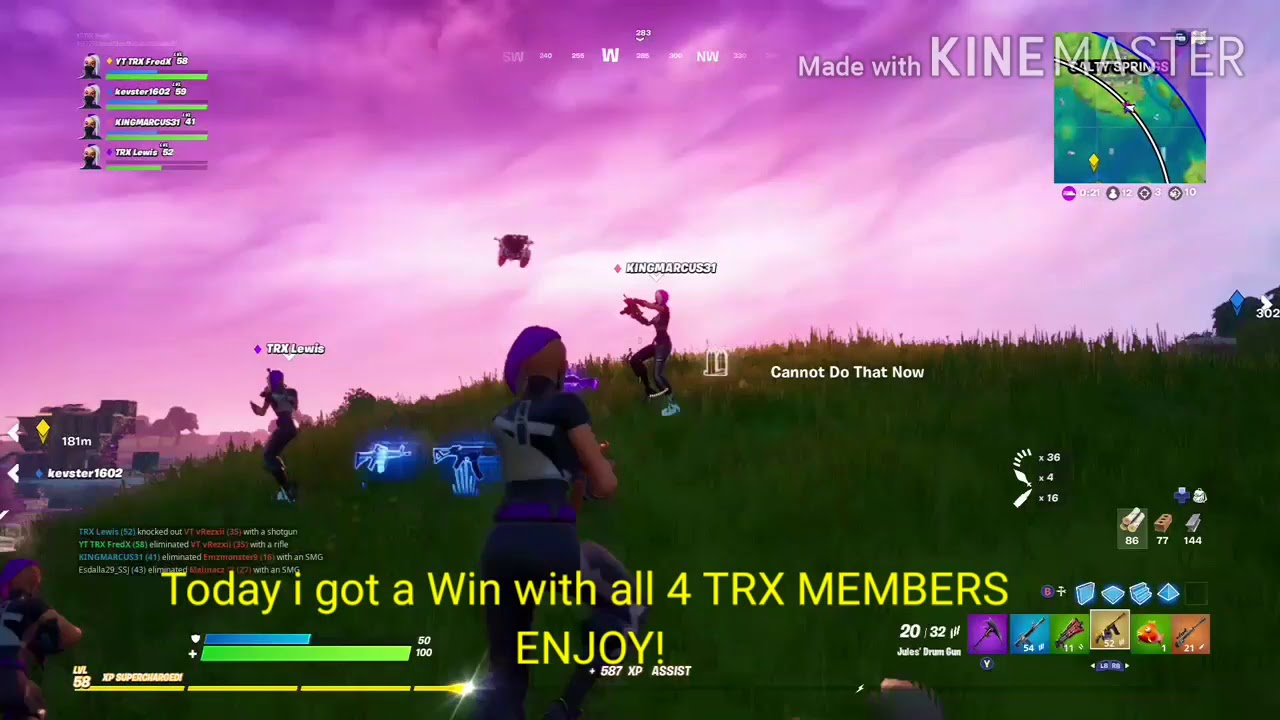 Getting a squad win with all 4 Members of TRX (First clan win!) - YouTube
