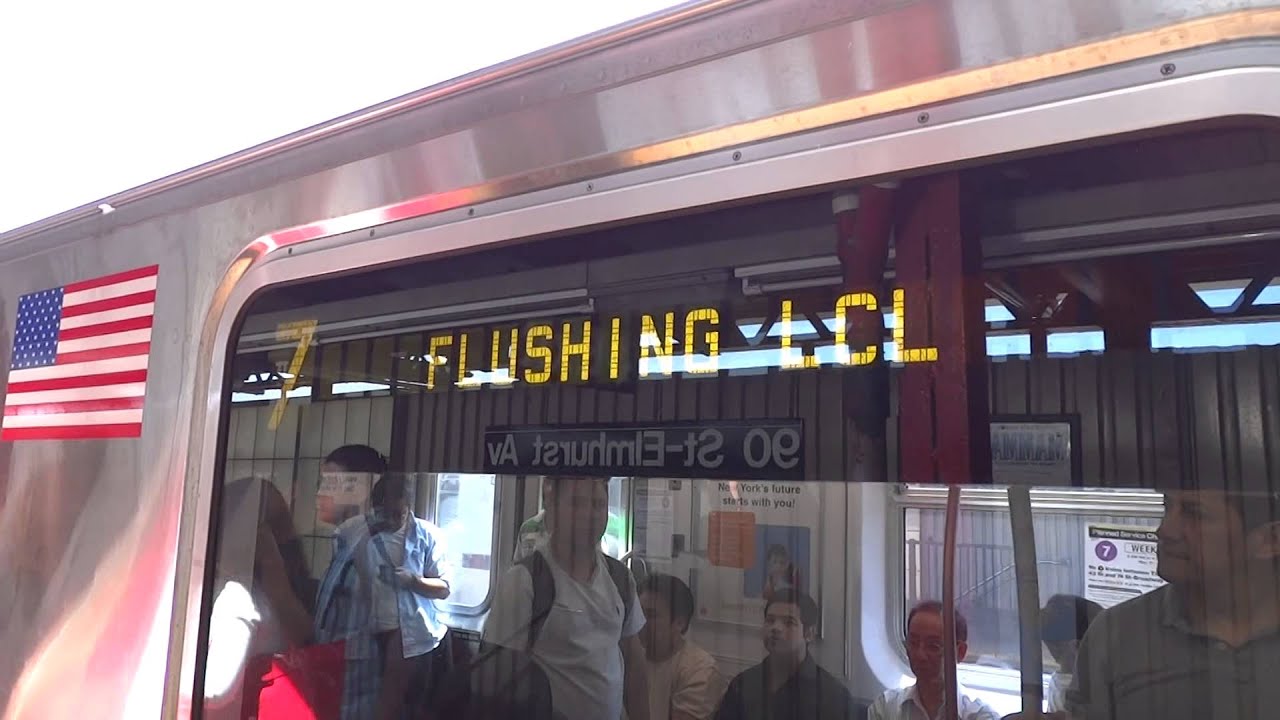 IRT Flushing Local: 74th Street-Broadway bound R-188 7 local train ...