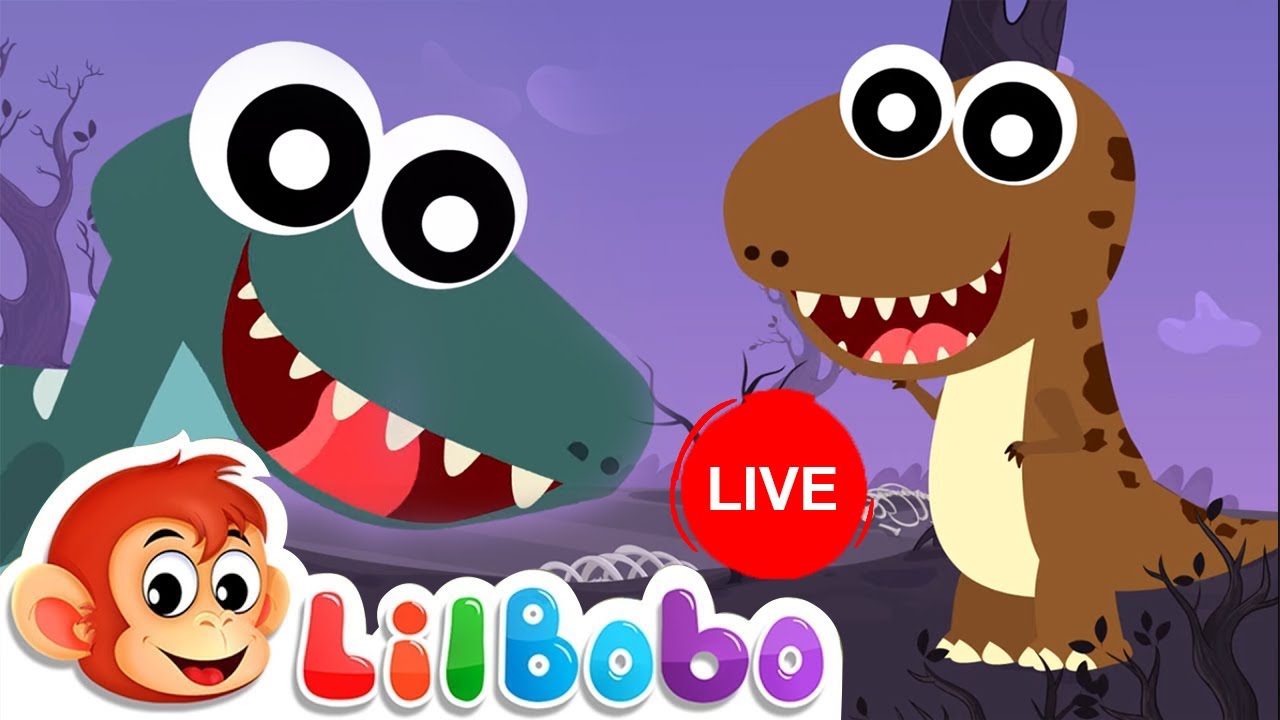 🔴LIVE: Types of Dinosaurs - Educational Nursery Rhymes for Children ...