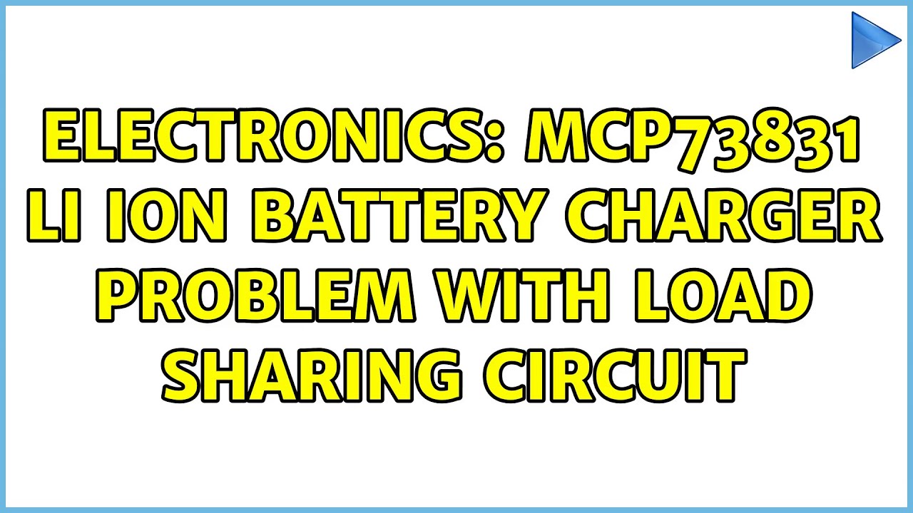 Electronics: MCP73831 Li ion battery charger problem with load sharing ...