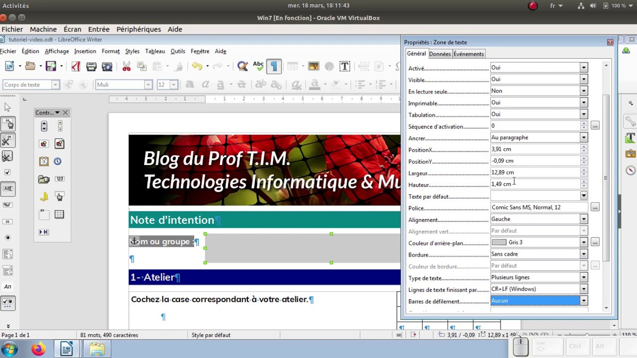 Tuto vidéo : Créer un formulaire PDF avec LibreOffice Writer - YouTube