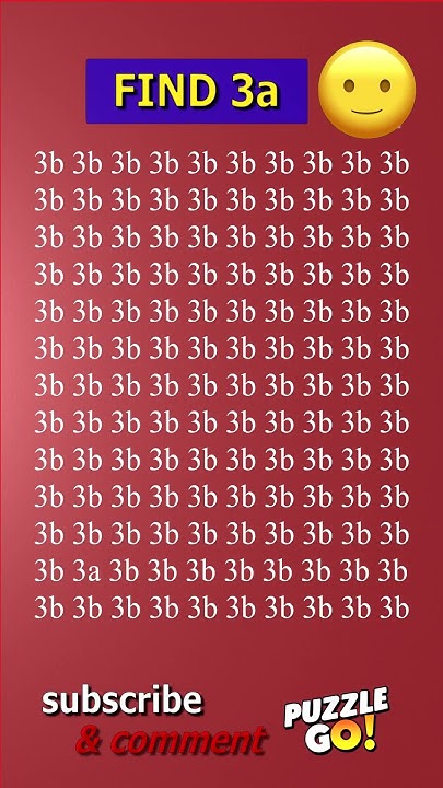 Find 3a where? | Brain Teaser IQ Test #shorts #different #puzzles # ...