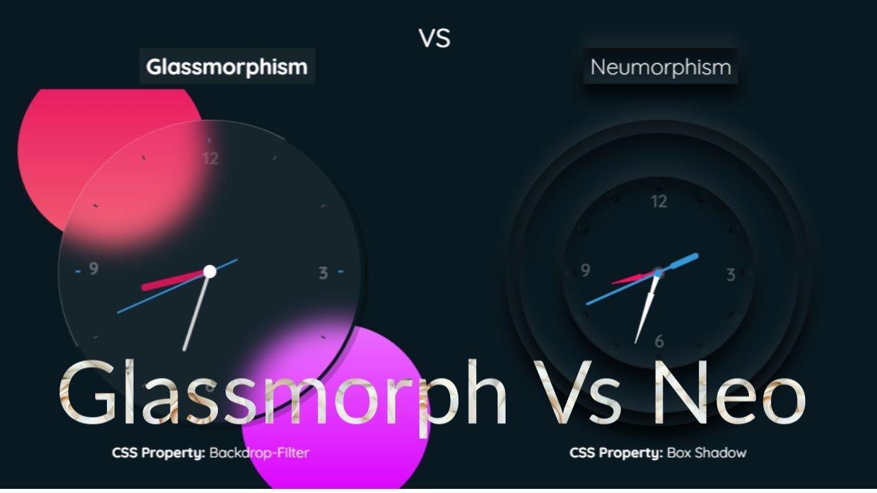Glass morph Vs Neomorph Design | Glass morphism: the latest design ...