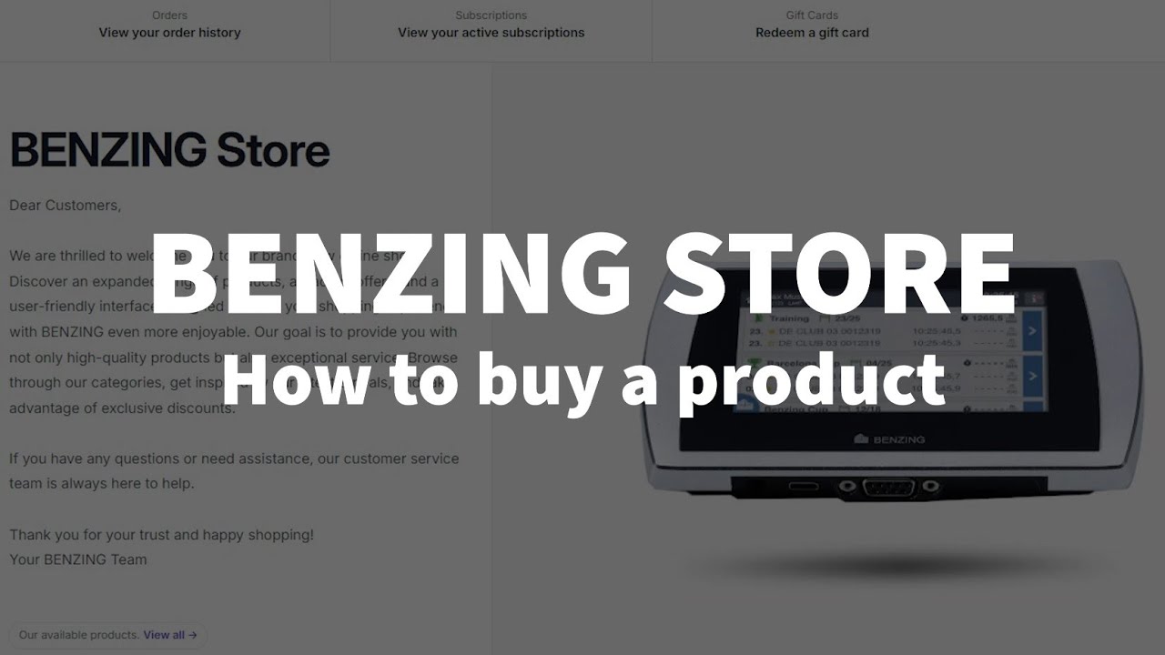 How to buy a product - BENZING Store - YouTube