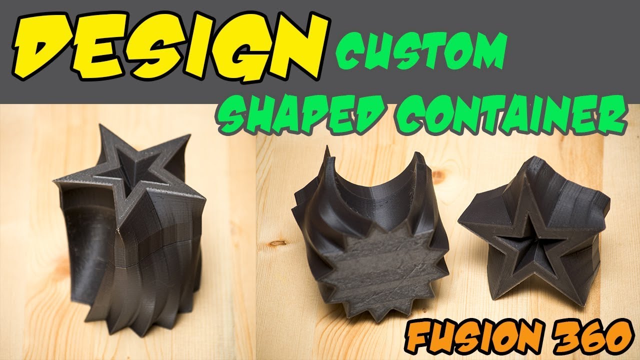 Custom Shaped Container - Fusion 360 Tutorial - Beginner - YouTube