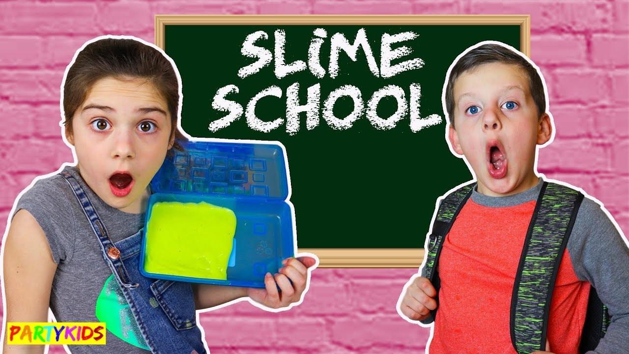 FIRST DAY AT SLIME SCHOOL!! SILLY TEACHER MAKES SLIME IN SCHOOL!! - YouTube