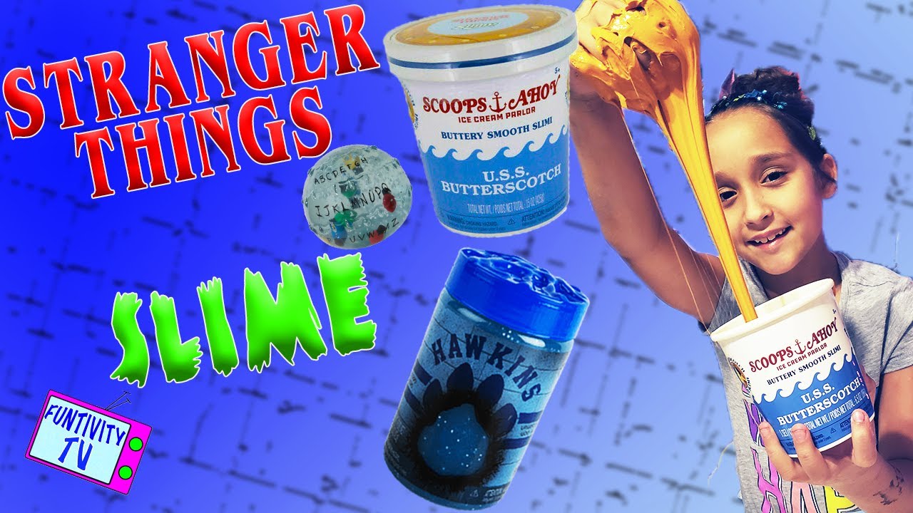STRANGER THINGS SLIME!!! SCOOPS AHOY U.S.S. BUTTERSCOTCH BUTTER SLIME ...