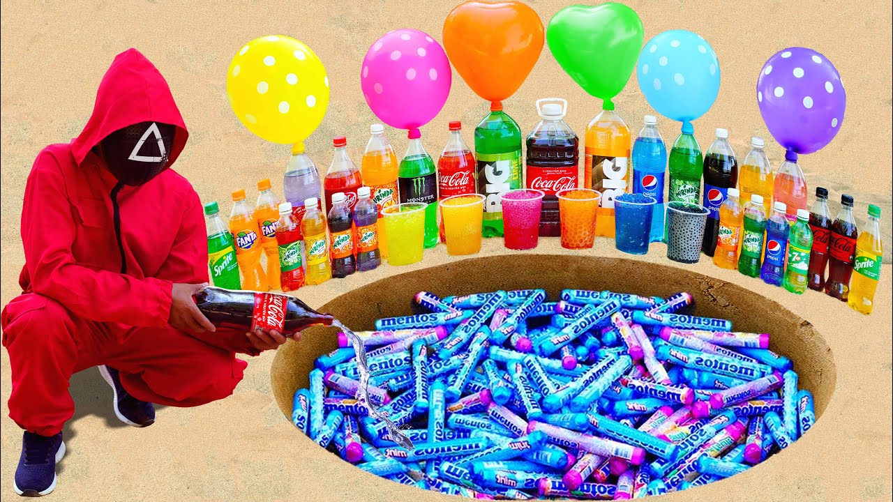 Squid Game Experiment : Big Cola, Pepsi, Fanta, Monster, Mirinda ...