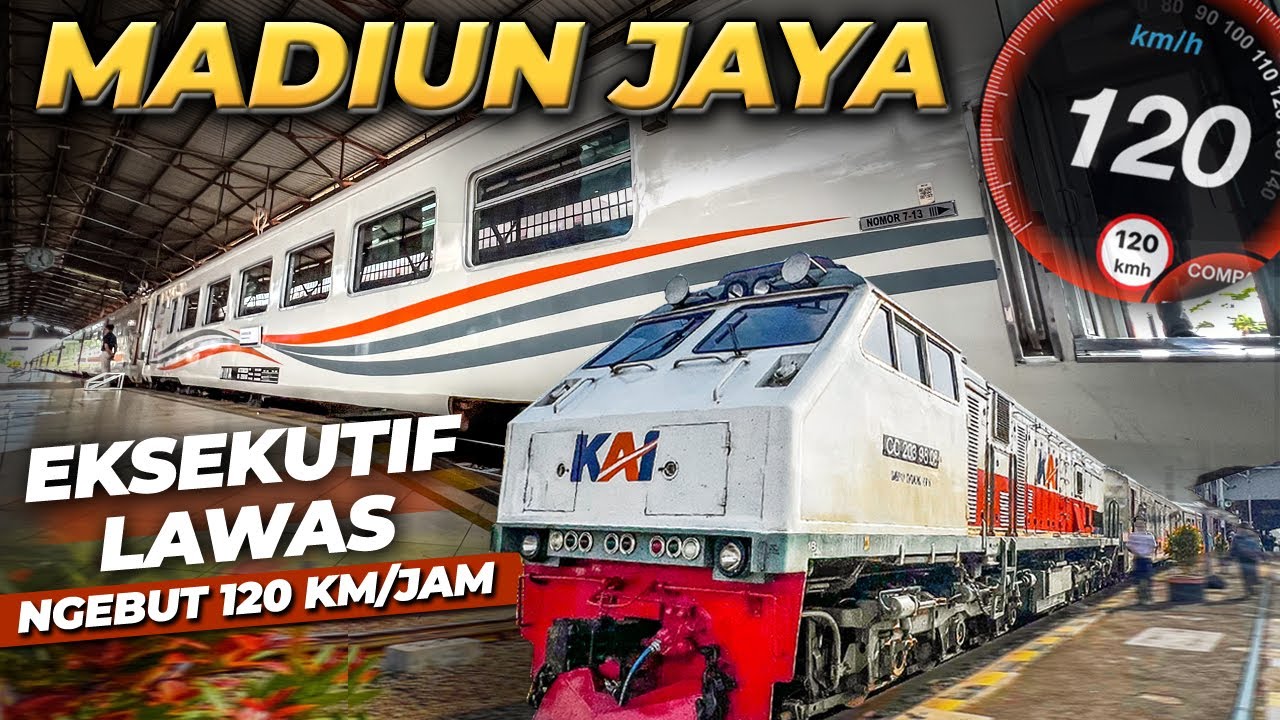 EKSEKUTIF LAWAS NGEBUT 120 KM/JAM !! APAKAH NYAMAN? Trip KA Madiun Jaya ...