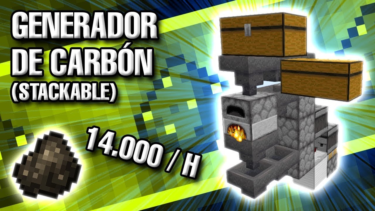 Como tener CARBON INFINITO | GRANJA DE CARBON VEGETAL MINECRAFT BEDROCK ...