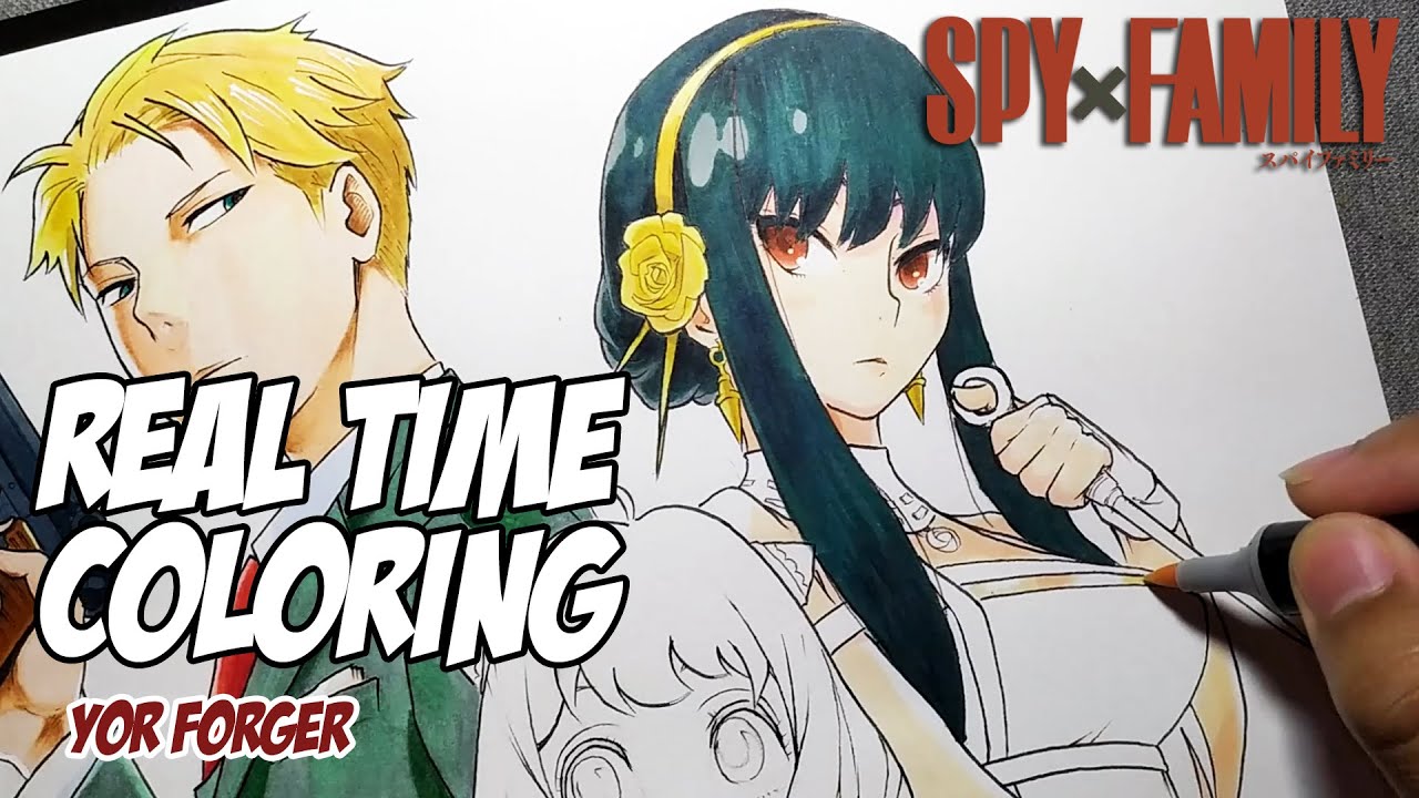 Real Time Drawing Yor Forger SPY x FAMILY - Coloring Yor Forger - YouTube