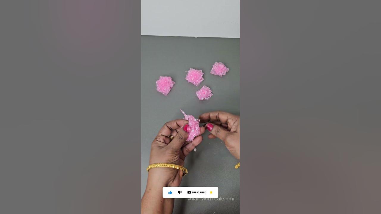 Organza Rose Flowers Making l DIY - YouTube