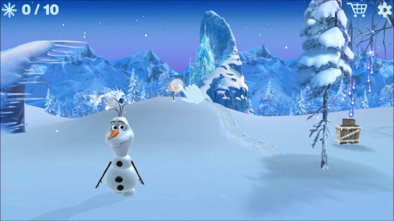 映画アナと雪の女王に登場するオラフと遊ぶゲーム☆ - YouTube