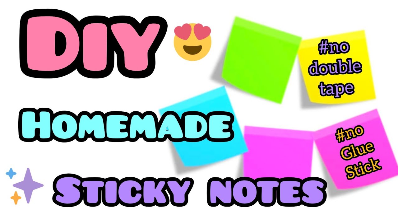 DIY HOMEMADE STICKY NOTES/STICKY NOTES MAKING AT HOME/MOUNI'S DIY ...