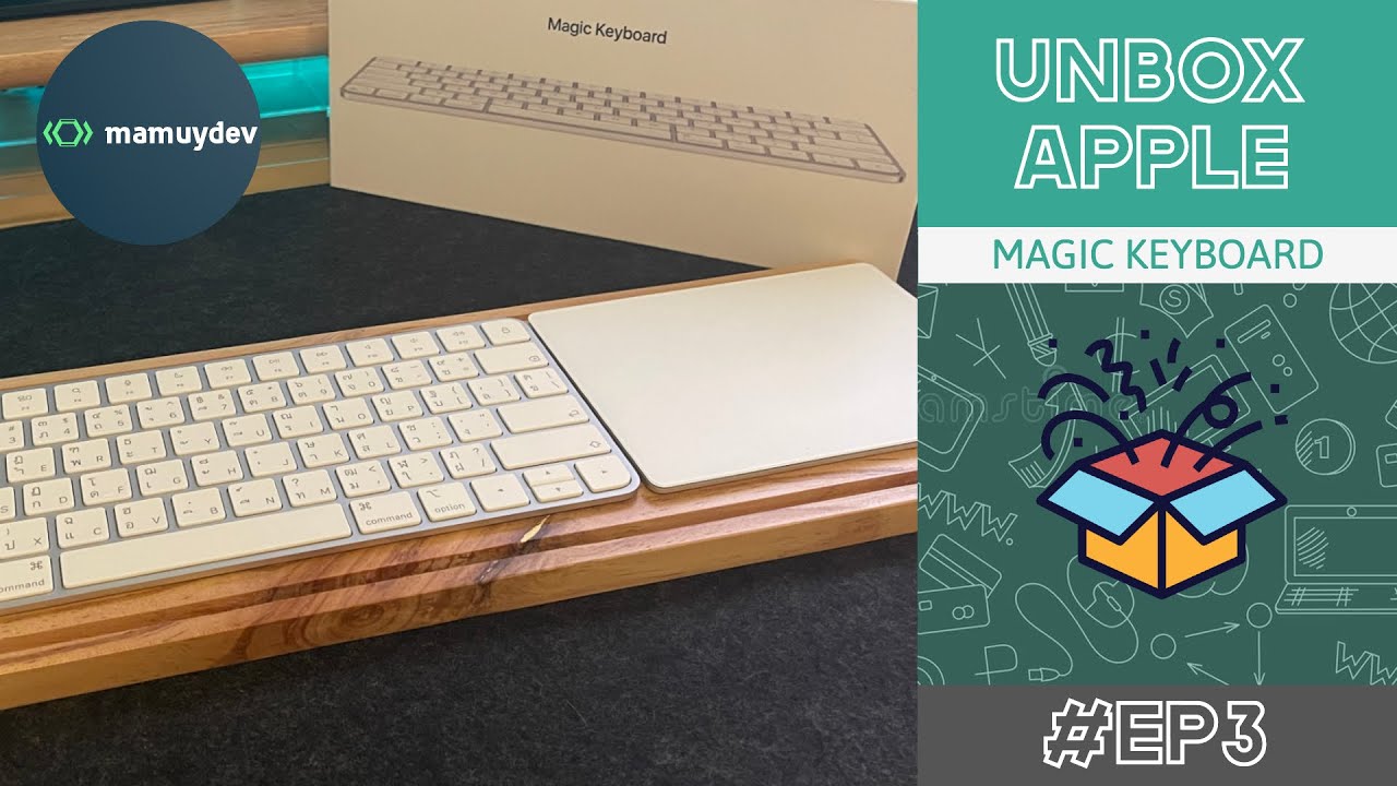 Unboxing Apple Magic Keyboard 2021 | Music background | Dev with me ...