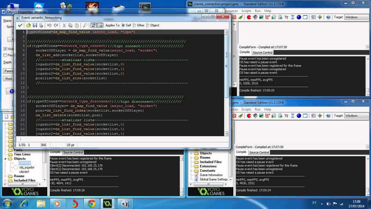 Game maker chat para multijogador: demonstração - YouTube