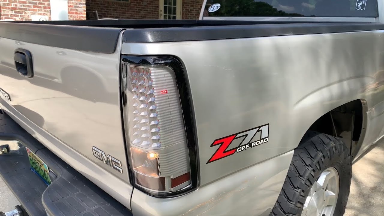 COLOR MATCH LED TAIL LIGHTS | CUSTOM HOW TO | 2005 GMC Sierra - YouTube