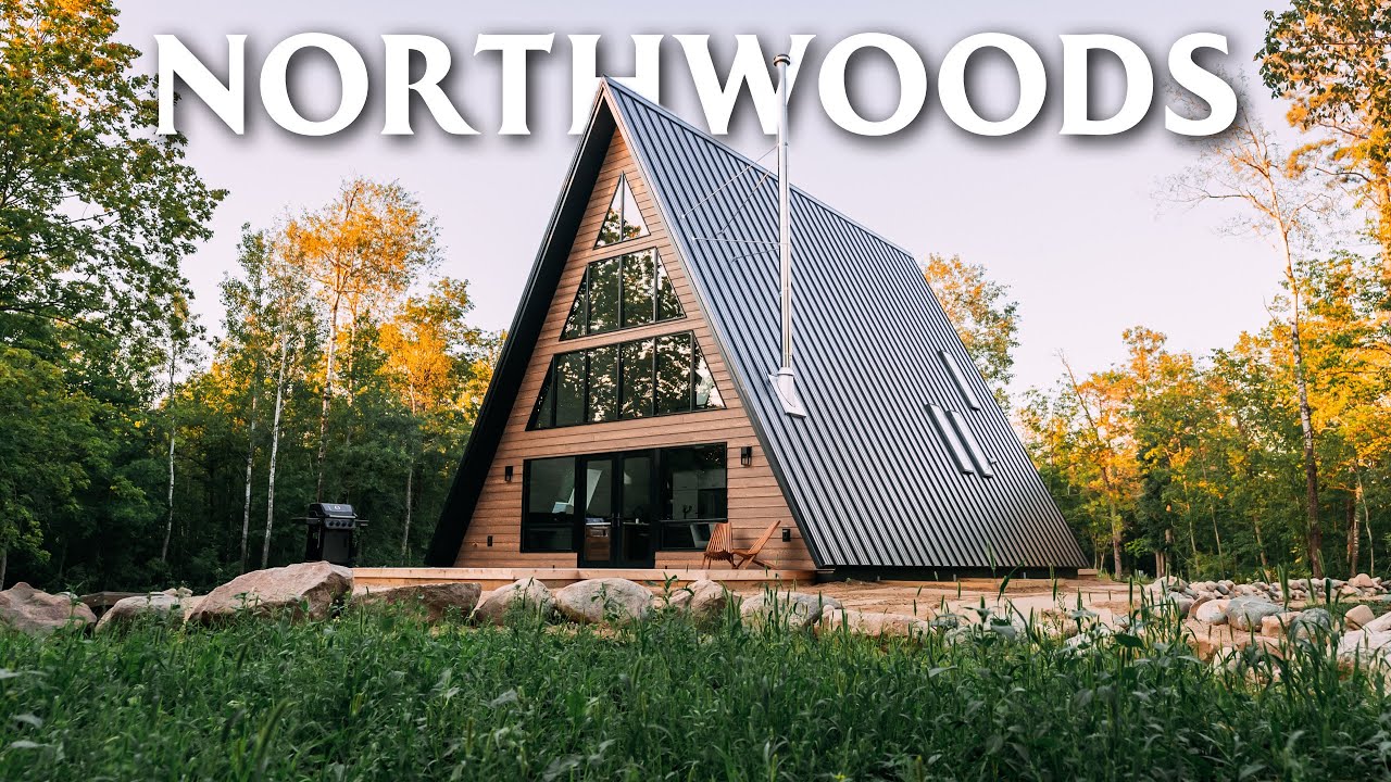 Spacious A-Frame in the Forest! // Northwoods A-frame Tour! - YouTube