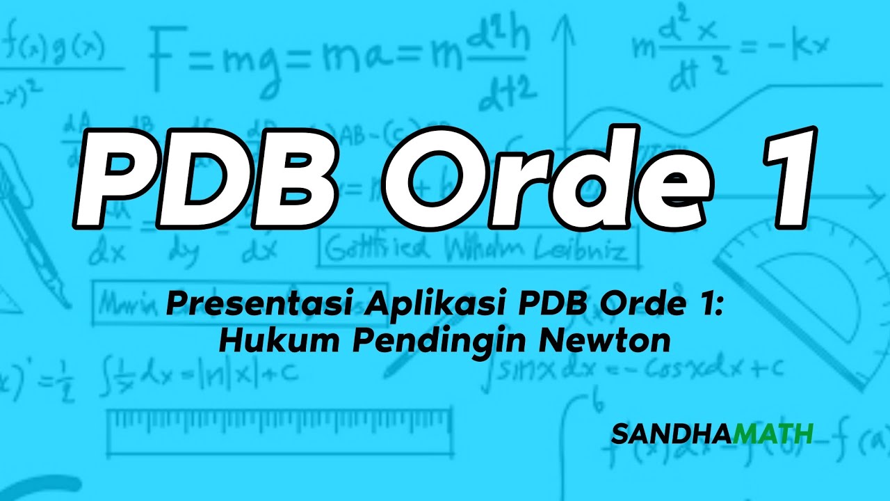 Aplikasi sederhana PDB Orde 1: Hukum Pendinginan Newton - YouTube