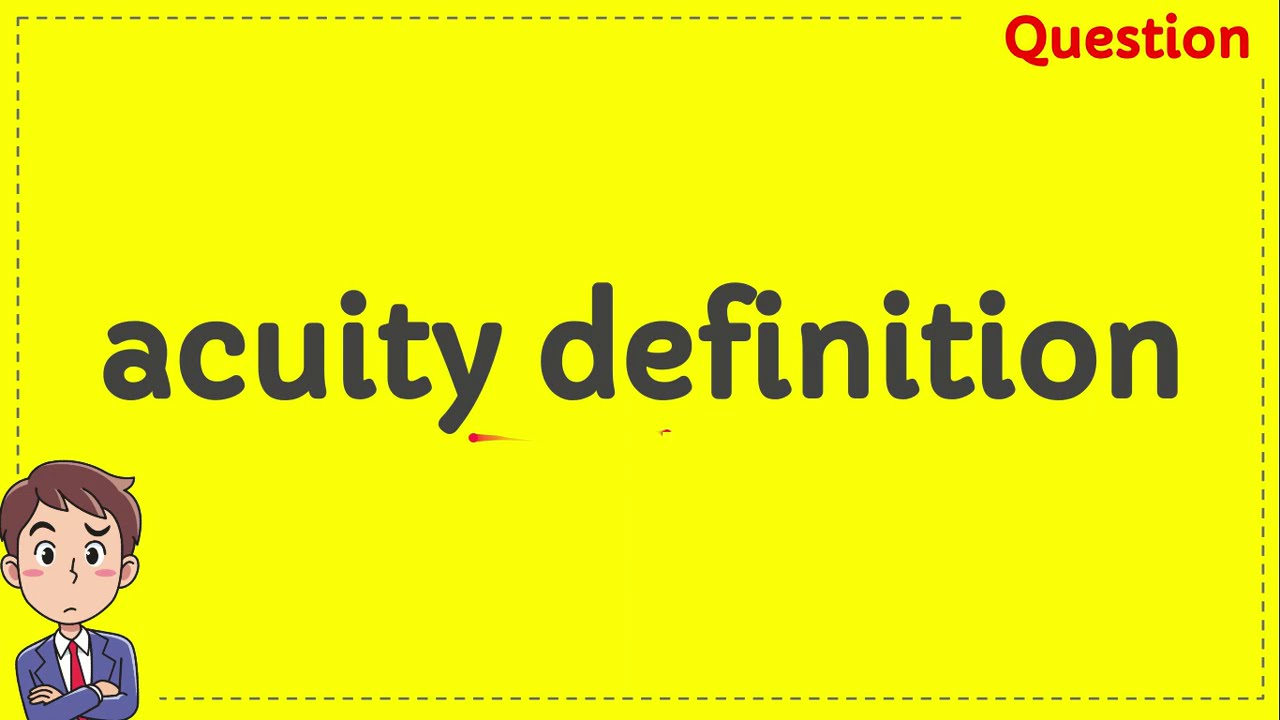 acuity definition - YouTube