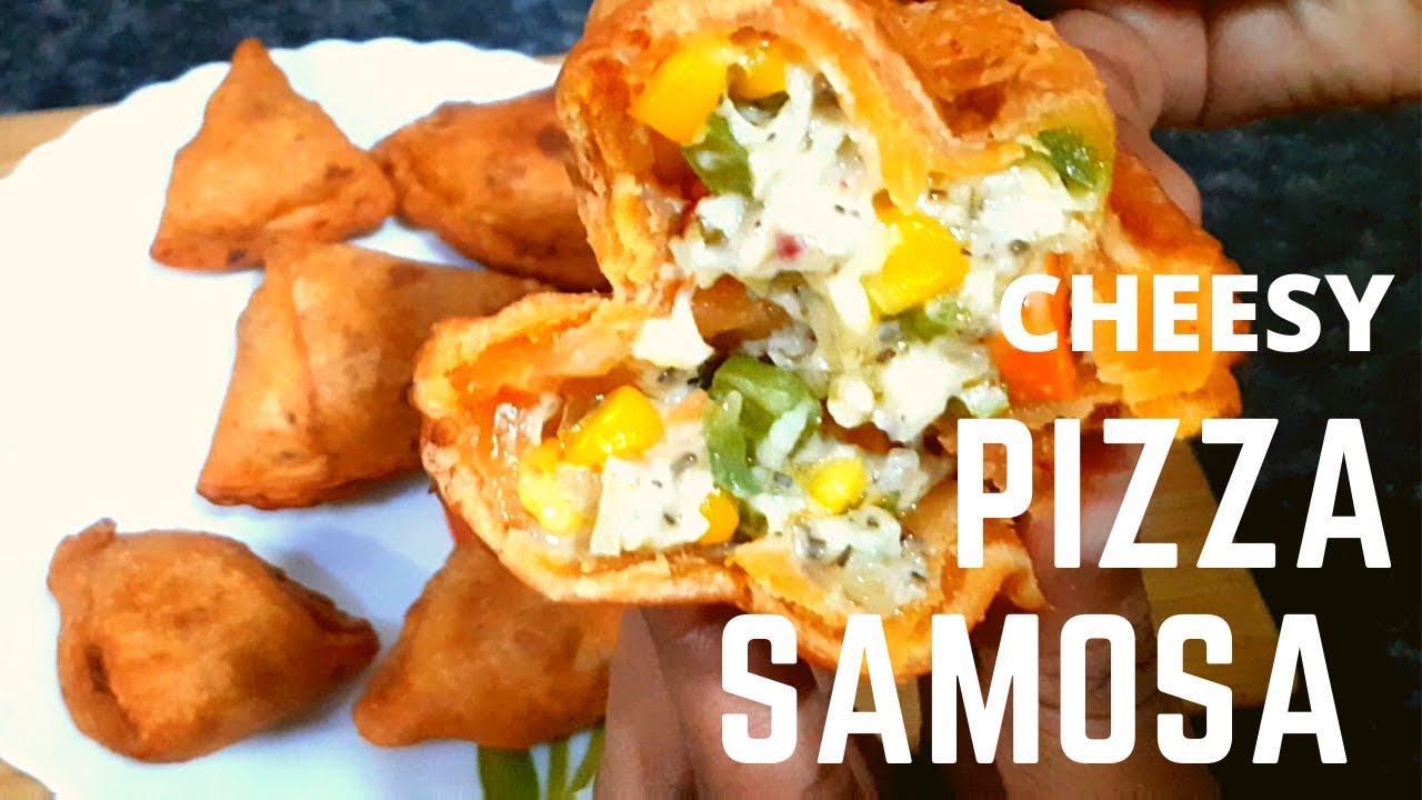 CHEESY PIZZA SAMOSA | EASY SNACK RECIPE |पिज़्ज़ा समोसा - YouTube
