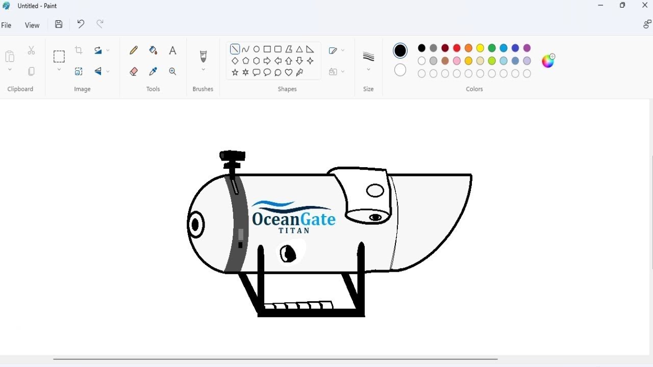 🔴How To Draw OceanGate T I T A N Submarine l Titanic Submarine Drawing# ...