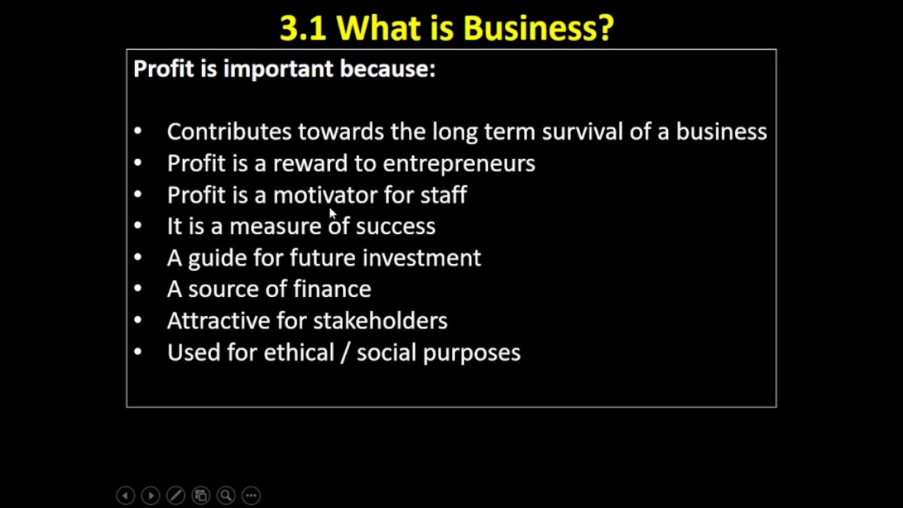 3.1 6 Importance of profit - YouTube