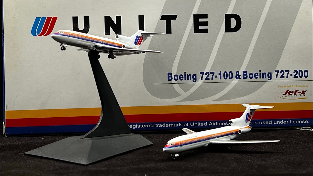 Jet-X JX043 UNITED Boeing 727-100 &200 1/400 Diecast Model # ...