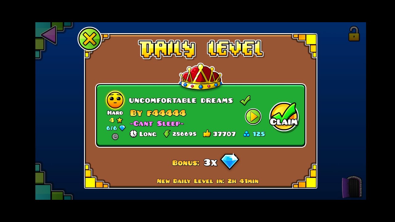 Uncomfortable Dreams | Geometry Dash Daily #5 - YouTube