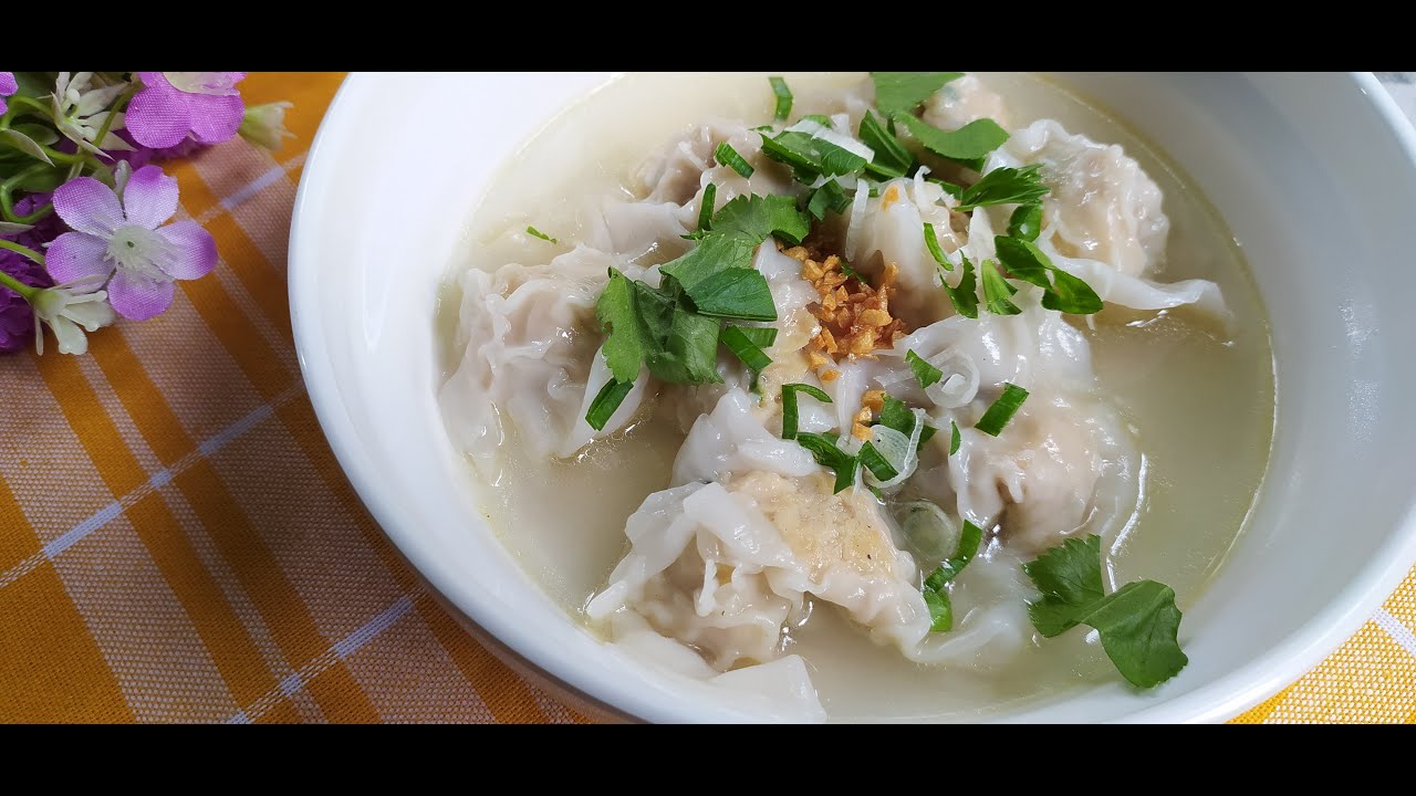 Resep Wonton Soup || Pangsit Rebus Simple Dengan Kuah Segar Dijamin ...