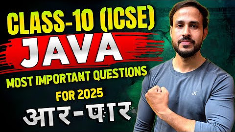 Java Class 9 & 10 ICSE - YouTube