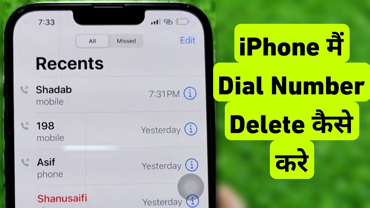 How To Delete Dailed Number History in iPhone || iPhone Me Dial Number ...