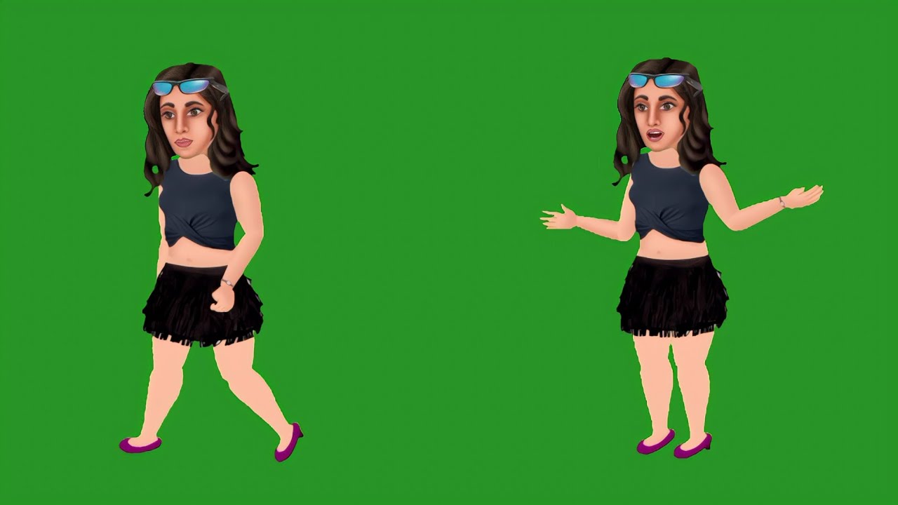 shehar ki ladki green screen cartoon/green screen girls/green screen ...