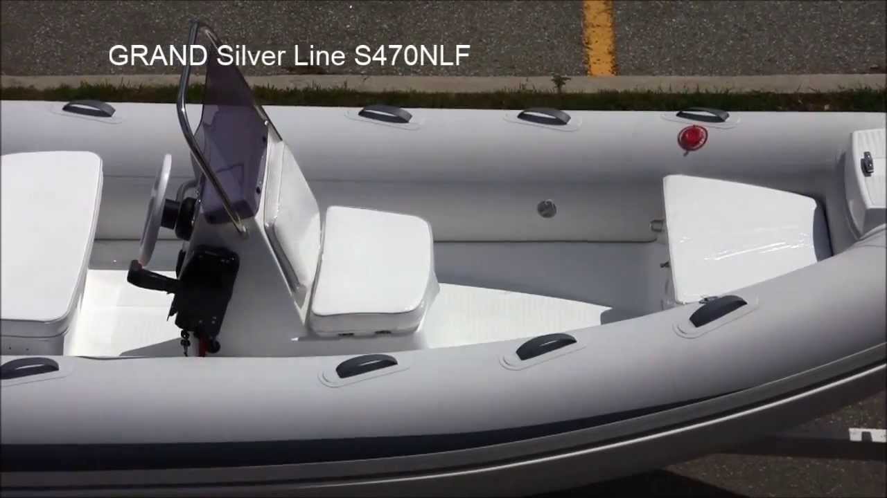 Inflatable boat GRAND Silver Line S470NLF - Features - YouTube