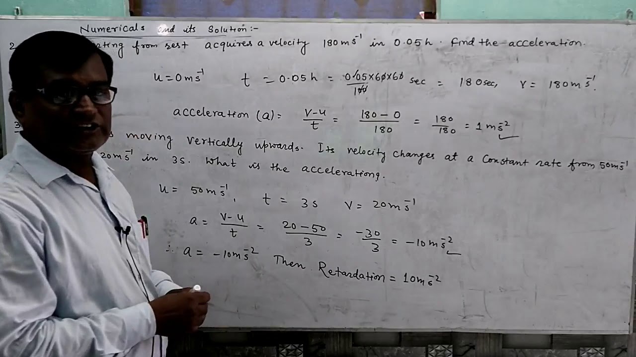 class 9 Physics Numericals based on Motion chapter - YouTube