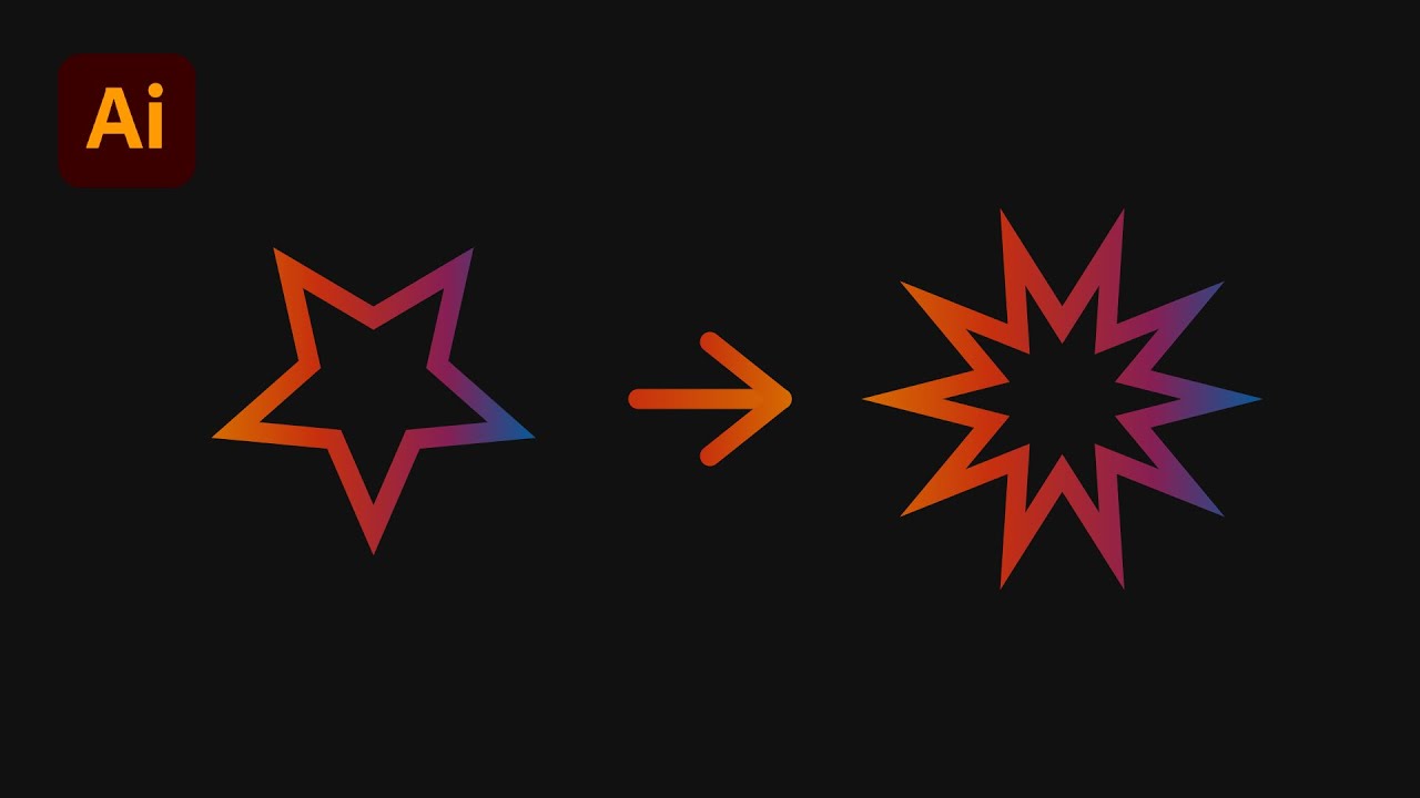 How to Change the Number of Points on a Star | Illustrator - YouTube