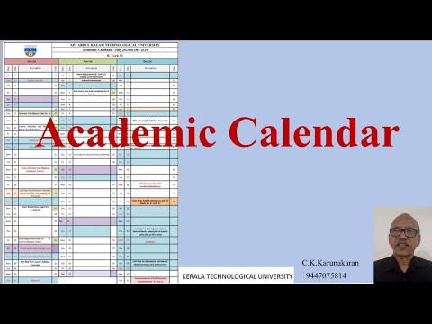 Academic Calendar KTU-BTech 2024-25 / Plan your Semester-1/ C.K ...